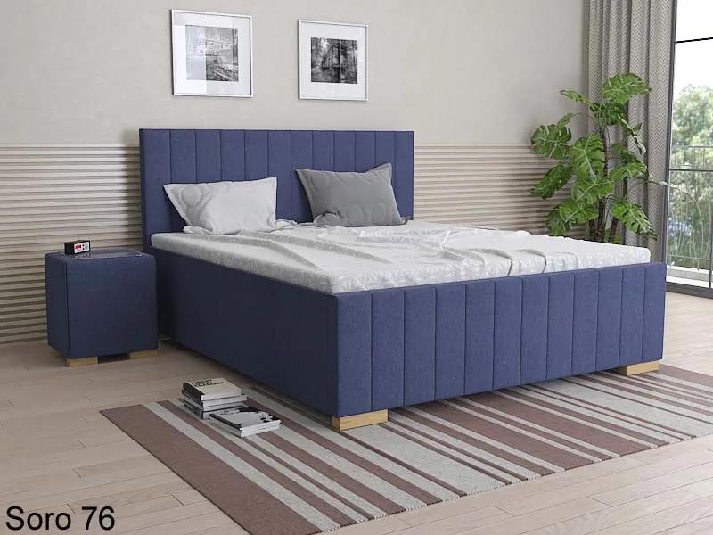 Vysoká čalouněná postel Alex 220x200 cm - výběr barev