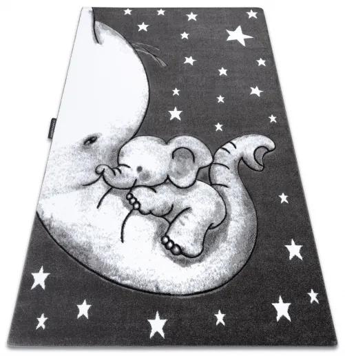 Dětský kusový koberec PETIT Slůňata šedý Rozměr: 180x270 cm