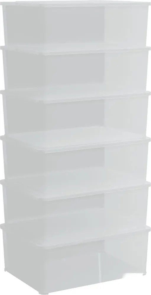 Plastové úložné boxy 6 ks 10 l stohovatelné 3189187