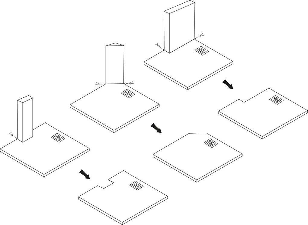 Rea Magnum, SMC sprchová vanička 90x90cm, šedá, REA-K4106