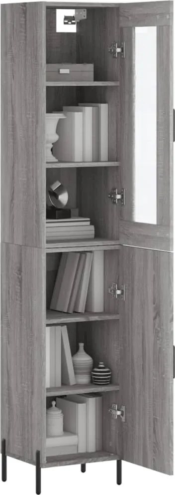 Skříň highboard šedá sonoma 34,5 x 34 x 180 cm kompozitní dřevo 3199183