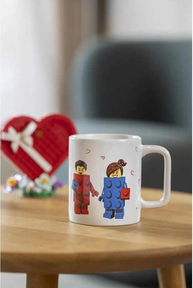 Bílý keramický dětský hrnek 300 ml Love – LEGO®