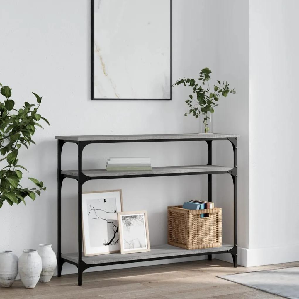Konzolový stolek šedý sonoma 100 x 29 x 75 cm kompozitní dřevo - Default Title