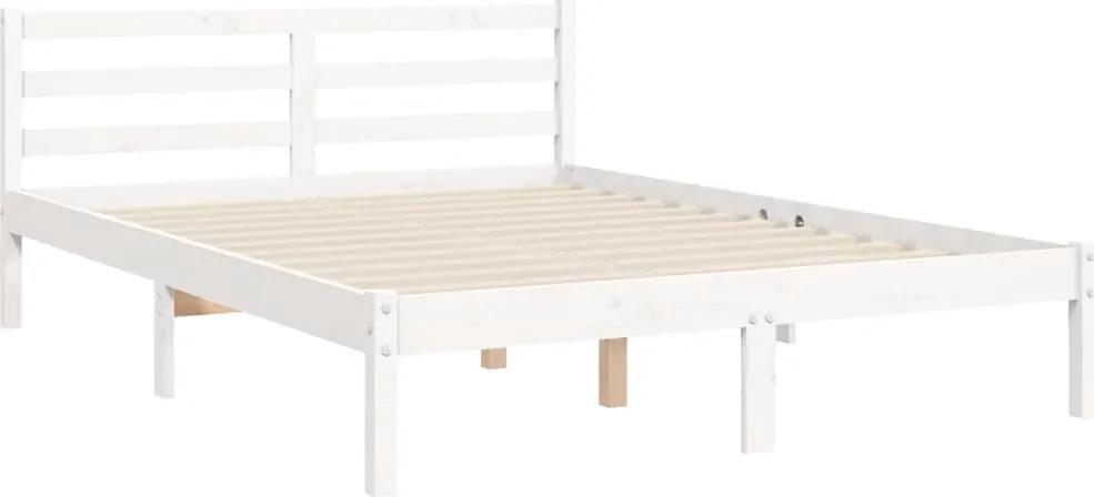 vidaXL Rám postele s čelem 120 x 200 cm masivní dřevo [3194634] Barva: Přírodní