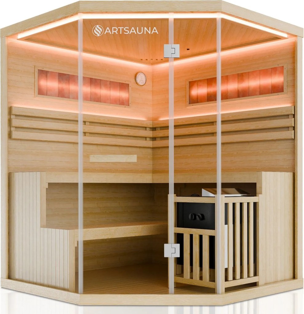 Artsauna Finská sauna Vantaa, přírodní Velikost: 120 cm, Počet osob: 2