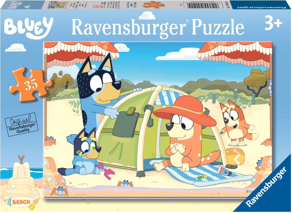Ravensburger 04022 bluey na pláži 35 dílků
