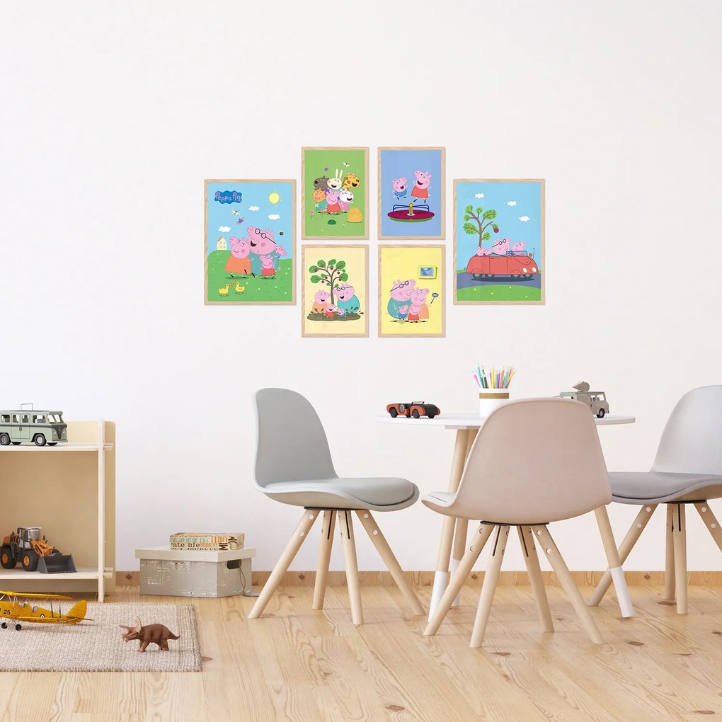 Sada oboustranných plakátů Prasátko Peppa | 2 x A3, 4 x A4 | DP6351385