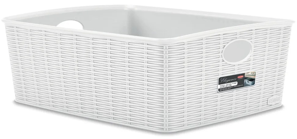 STEFANPLAST Elegance 30990 Úložný koš L High, bílý