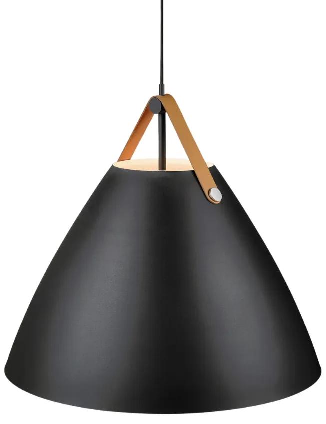 Nordlux Černé kovové závěsné světlo Strap 68 cm