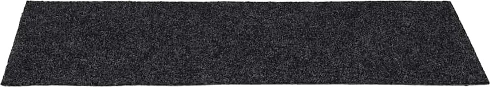 Schodové rohože samolepicí 15 ks 60 x 25 cm tmavě šedé obdélníkové 326913