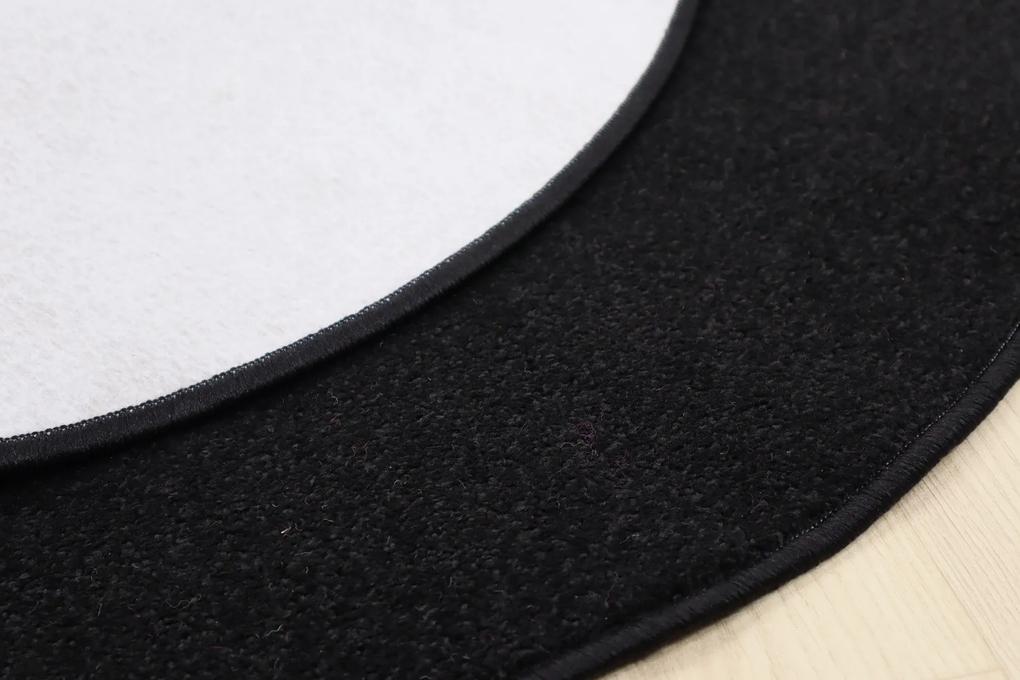 Vopi koberce Kusový koberec Eton černý 78 kruh - 250x250 (průměr) kruh cm