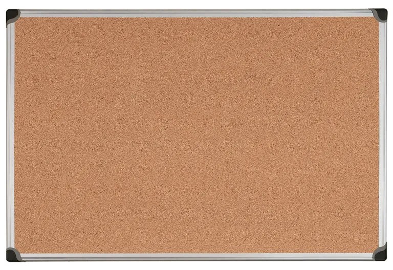 Korková nástěnka, 1500 x 1000 mm, eloxovaný rám