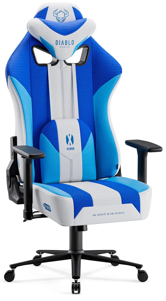 Látková herní židle X-Player 2.0.Normal size: frost white / bílá