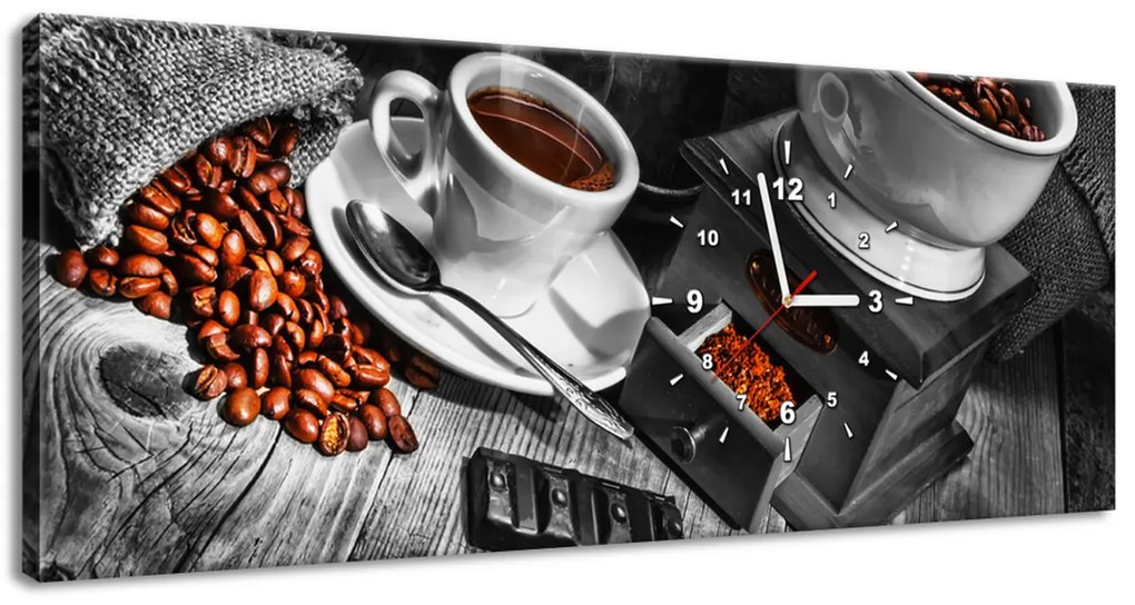 Gario Obraz s hodinami Káva arabica Rozměry: 30 x 30 cm