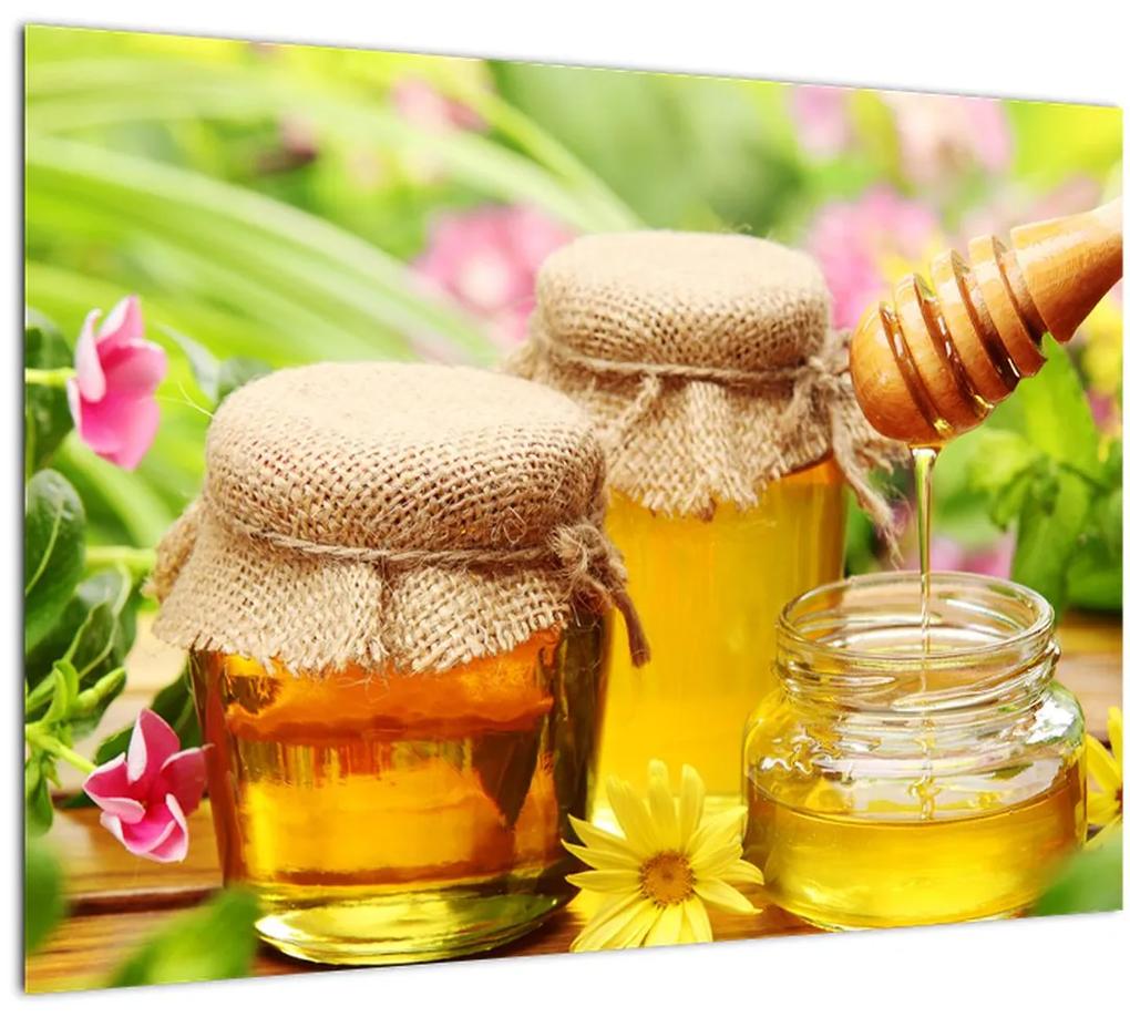 Skleněný obraz medu (70x50 cm)