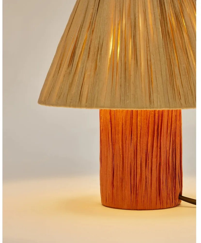 Stolní lampa v přírodní a terakotové barvě (výška 25 cm) Pulmi – Kave Home