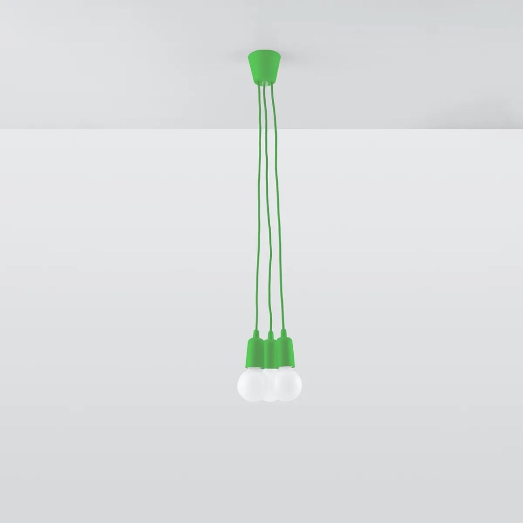 Sollux Lighting Závěsné svítidlo DIEGO 3 zelené