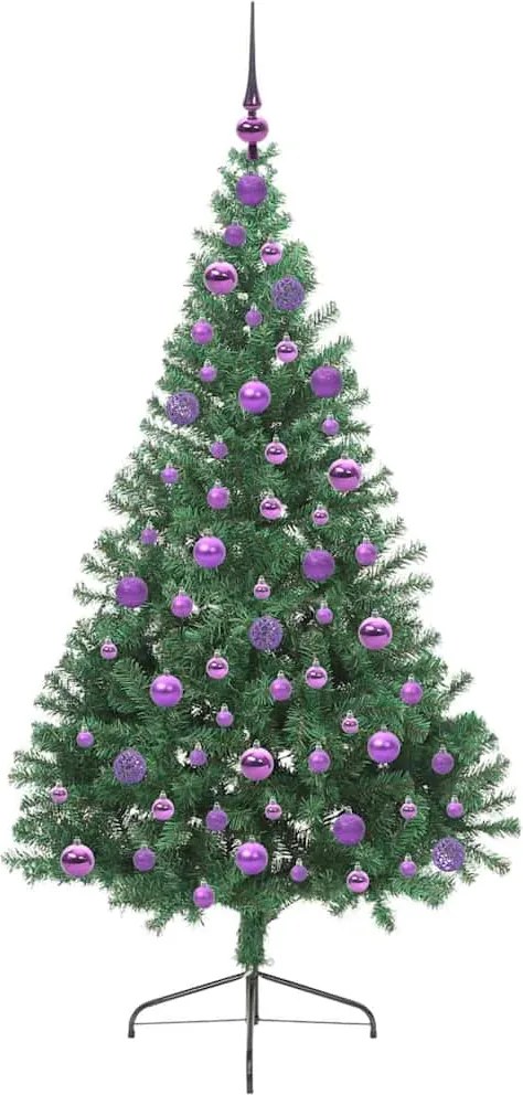Umělý osvětlený vánoční stromeček Zelená 180 cm PVC 3397017