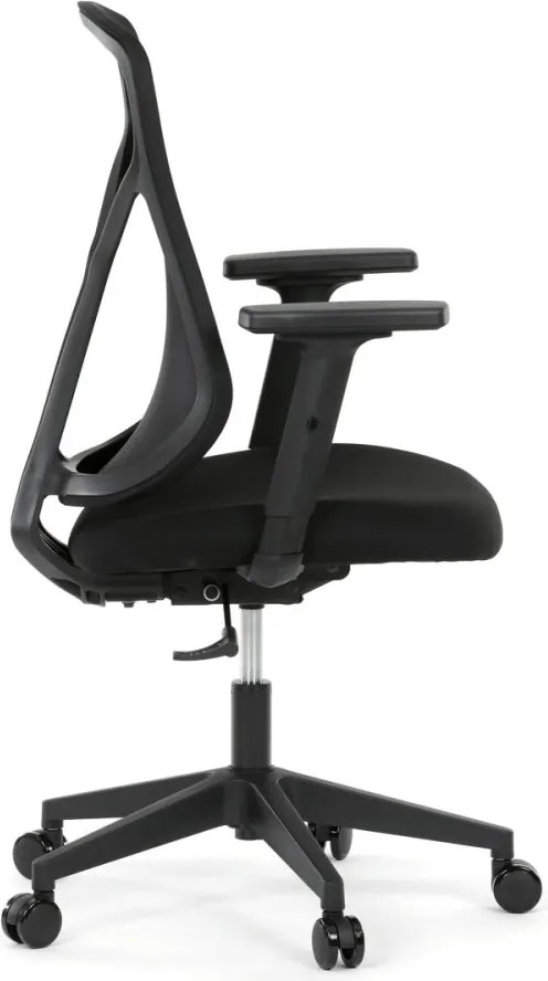 Kancelářská židle KA-S2173 BK, synchronní mechanismus, černá síťovina (67 x 60) cm