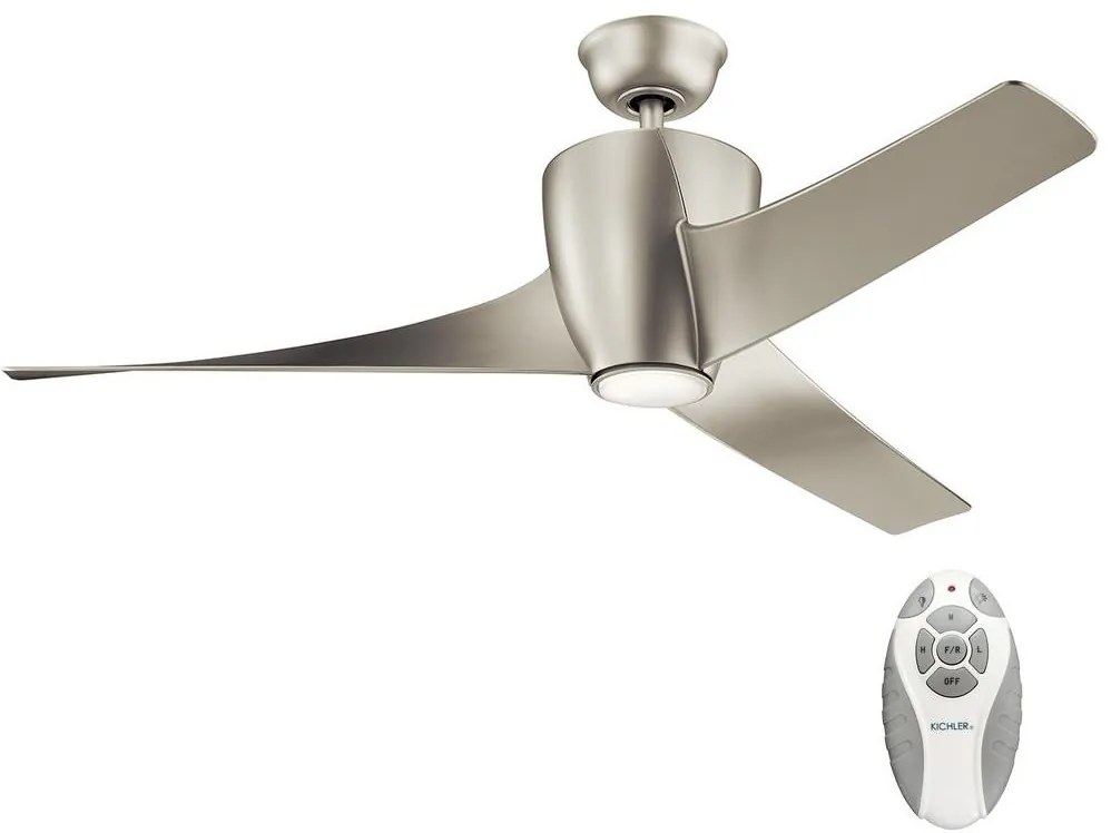 Elstead Kichler KLF-PHREE-56-BN- LED Stmívatelný stropní ventilátor PHREE 10W/230V + DO KLF-PHREE-56-BN