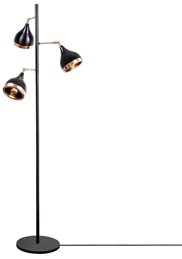 Designová stojanová lampa Salwah 163 cm černá