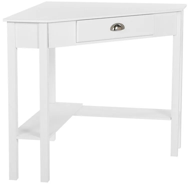 Rohový stůl 80 x 70 cm bílý LACEY Beliani
