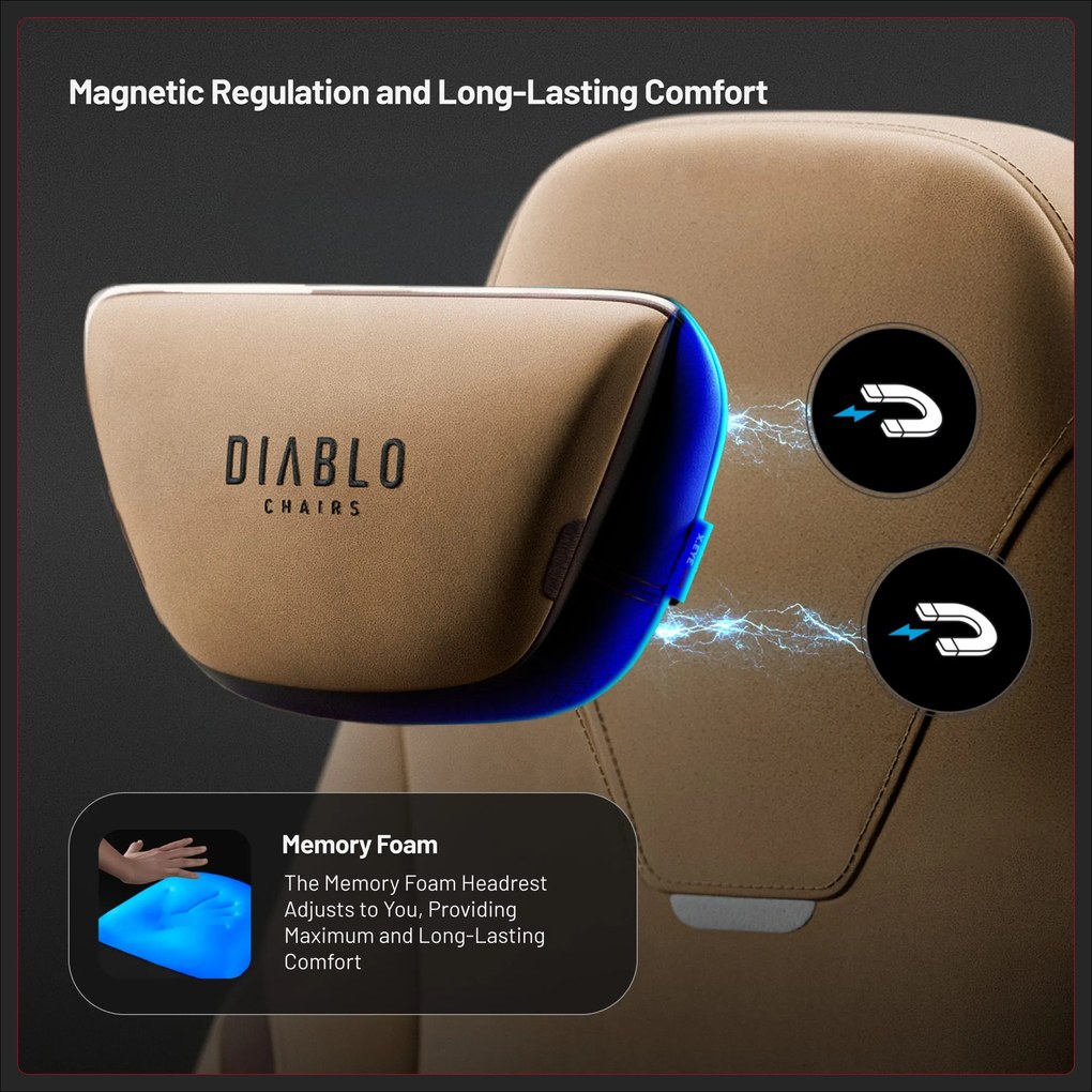 Herní židle látková hnědá, Normal: Diablo X.Eye Prime Camel Brown