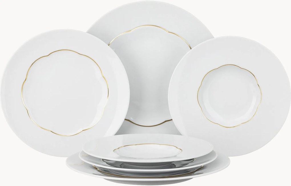 Sada porcelánového nádobí Sonetto, pro 2 osoby, 6 dílů