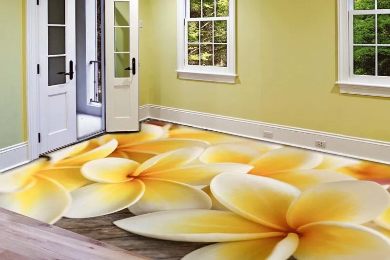 Samolepící fototapeta na podlahu - Plumeria, 255x170cm, 024