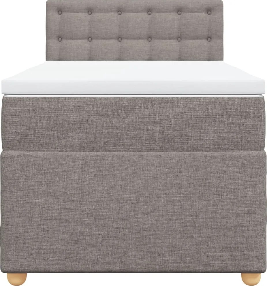 Box spring postel s matrací taupe 90x190 cm textil 3288853