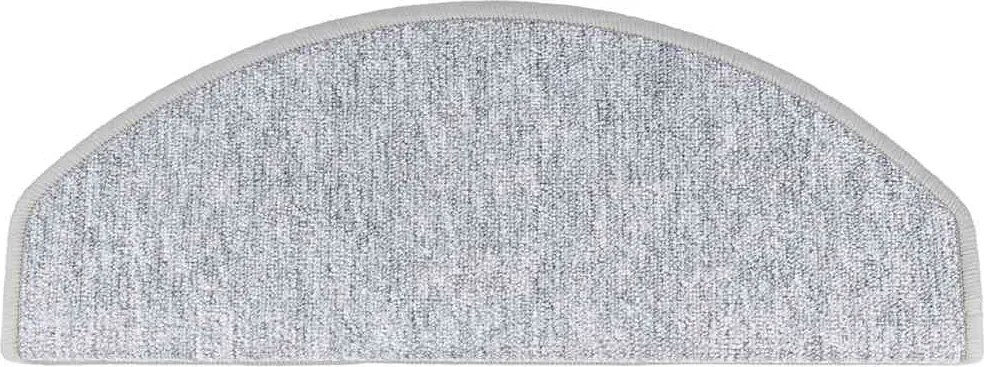 Schodové rohože 10 ks 65 x 24 x 4 cm světle šedé, půlkulaté, velké 149757
