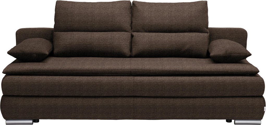 XXXLutz ROZKLÁDACÍ POHOVKA, textil, hnědá, barvy stříbra Livetastic - Rozkládací pohovky - 001574001210