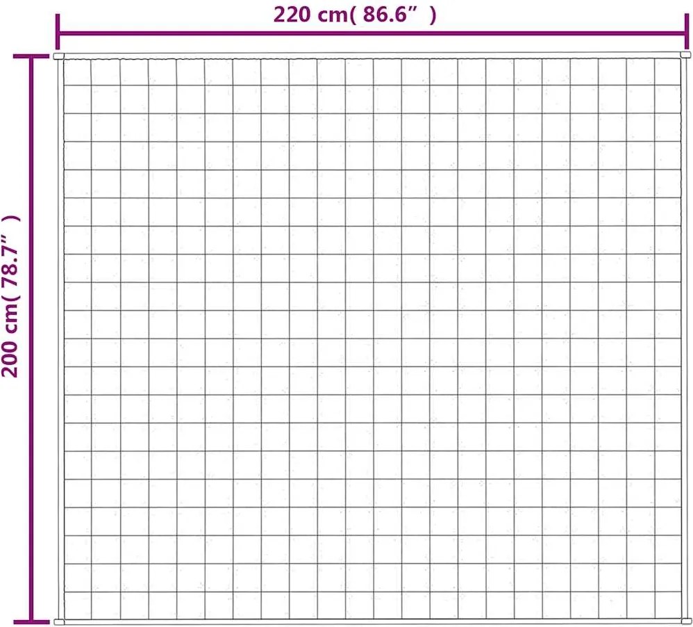 Zátěžová deka modrá 200 x 220 cm 9 kg textil 3154803