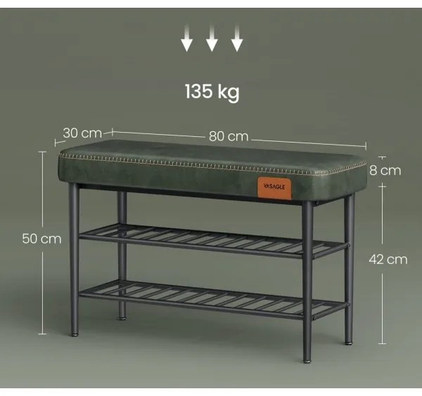 Botník ANDOR zelená/černá