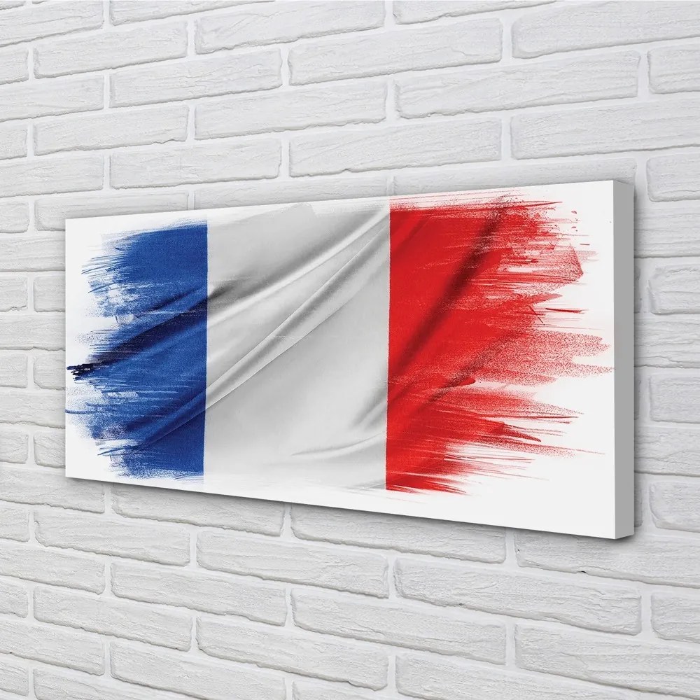 Obrazy na plátně vlajka Francie 125x50 cm