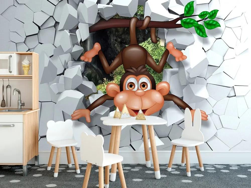 Samolepící tapeta veselá opička - 150x100 cm
