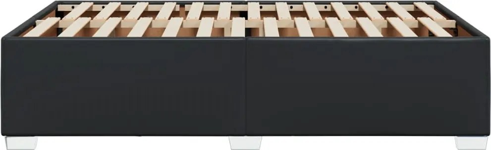 Rám postele bez matrace černá 120x190 cm umělá kůže 3284548