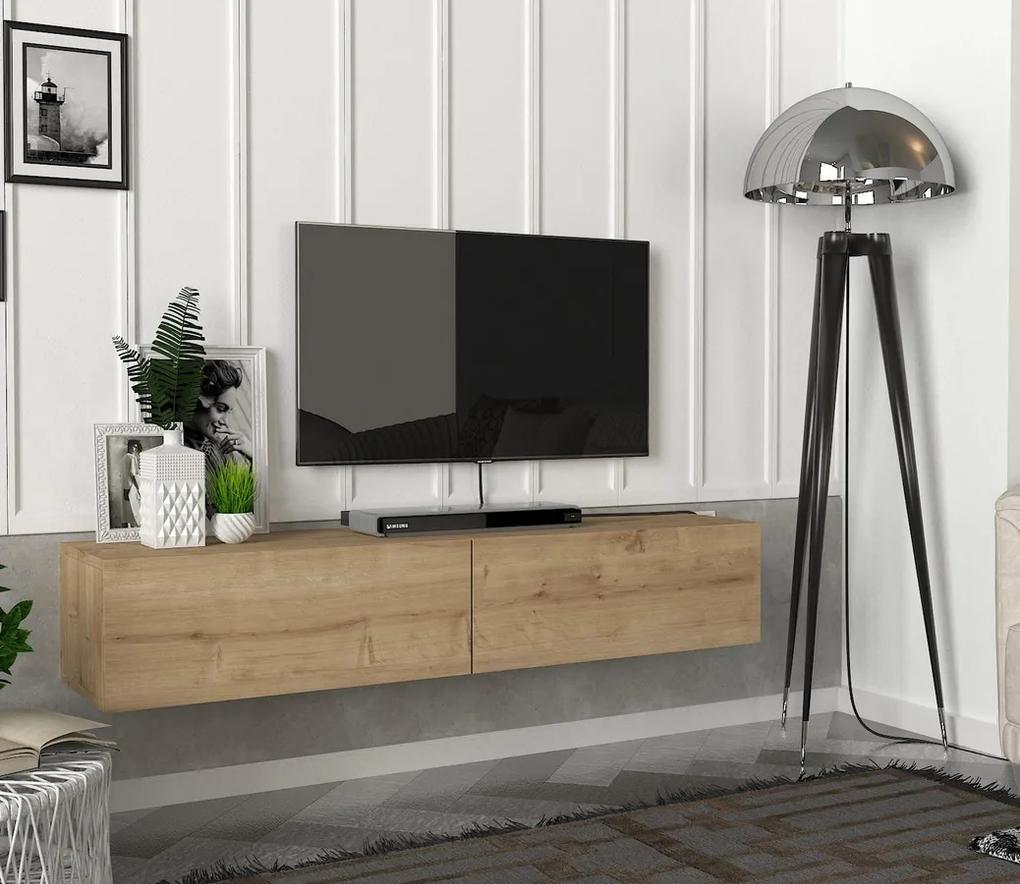 Závěsný televizní stolek ARIX 135 cm, lamino dezén sapphire