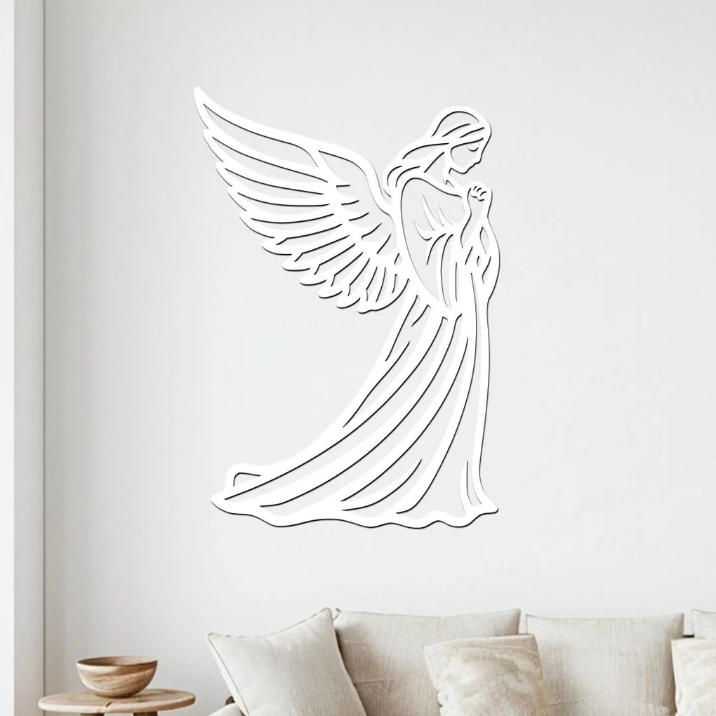 dřevo života Dřevěný Anděl ochrany Zvolte rozměr (cm): 56x80, Zvolte barvu dekoru: Ořech