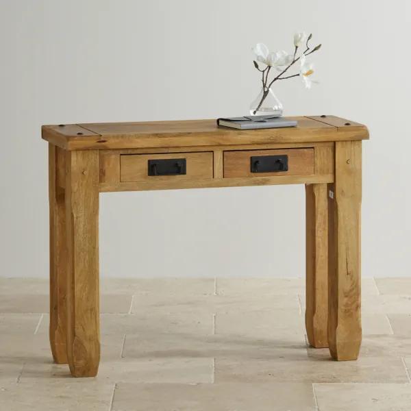 Indický nábytek - Konzolový stůl Devi 110x76x40 z mangového dřeva Mango natural