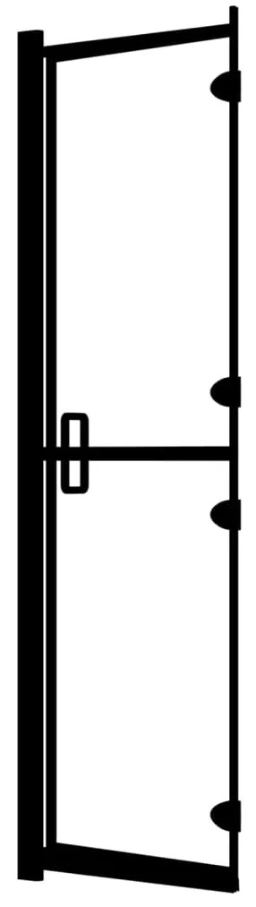 vidaXL Marketos Skládací sprchový kout ESG 80 x 140 cm černý