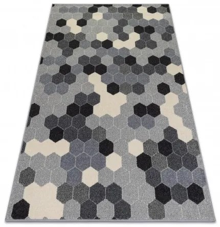 koberec HEOS 78537 šedá / krémový HEXAGON velikost 160x220 cm | krásné koberce cz