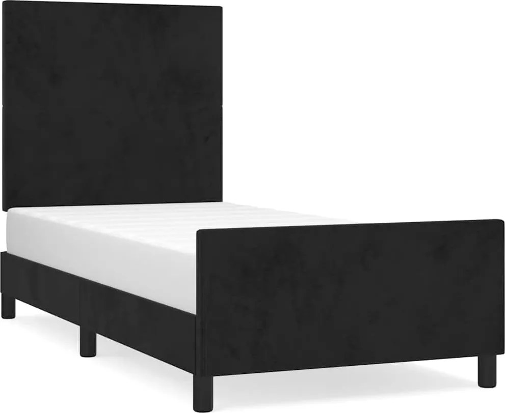 Rám postele s čelem černý 80x200 cm samet 3125601