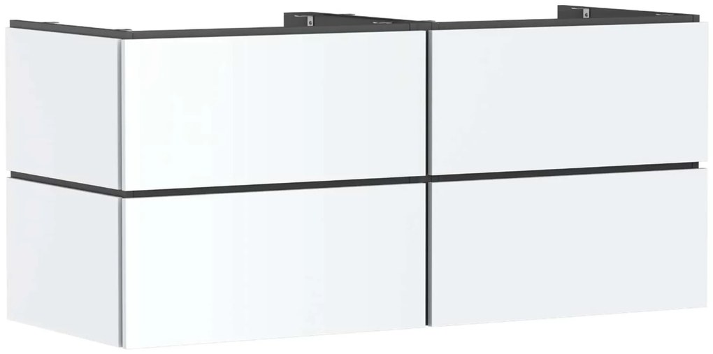 Hansgrohe Xilesa E - Umyvadlová skříňka, 62x138x55 cm, 4 zásuvky, matná bílá 54305700