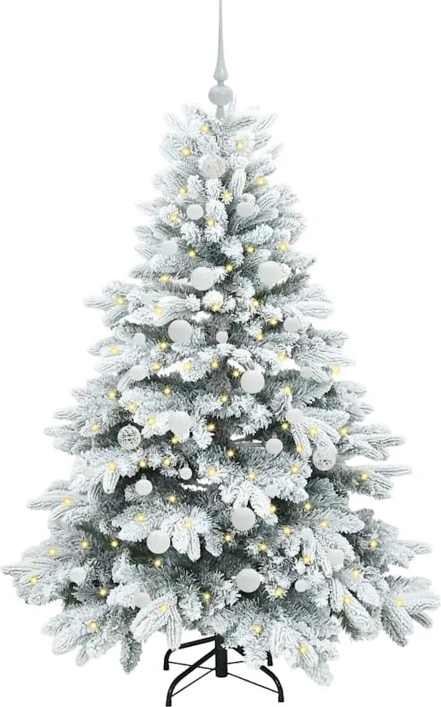 Umělý vánoční stromeček s 150 LED diodami Bílá 150 cm PE a PVC 3397604