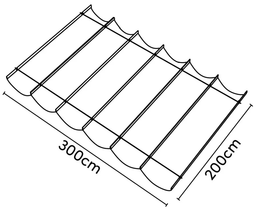 Platinum Sluneční Harmonika COOLFIT o šiřce 2,0 m Barva: Lava antracit, Rozměr: 2x4 m