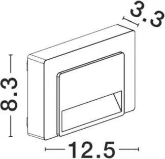 NV 8403626 Venkovní nástěnné svítidlo LUTON tmavě šedý ABS LED 1.2W 3000K IP65 100-220V vč. driveru - NOVA LUCE