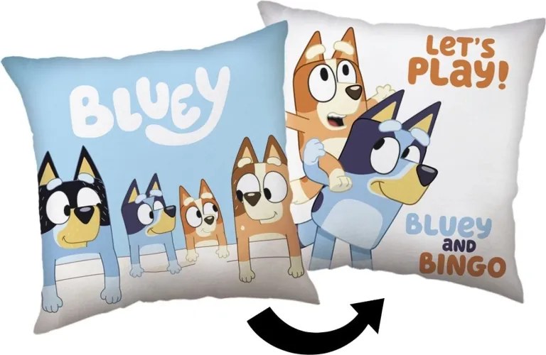Jerry Fabrics Polštářek Bluey Lets Play 40x40 cm