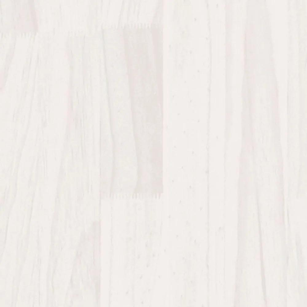 Petromila Knihovna / dělicí stěna bílá 80 x 35 x 135 cm masivní borovice