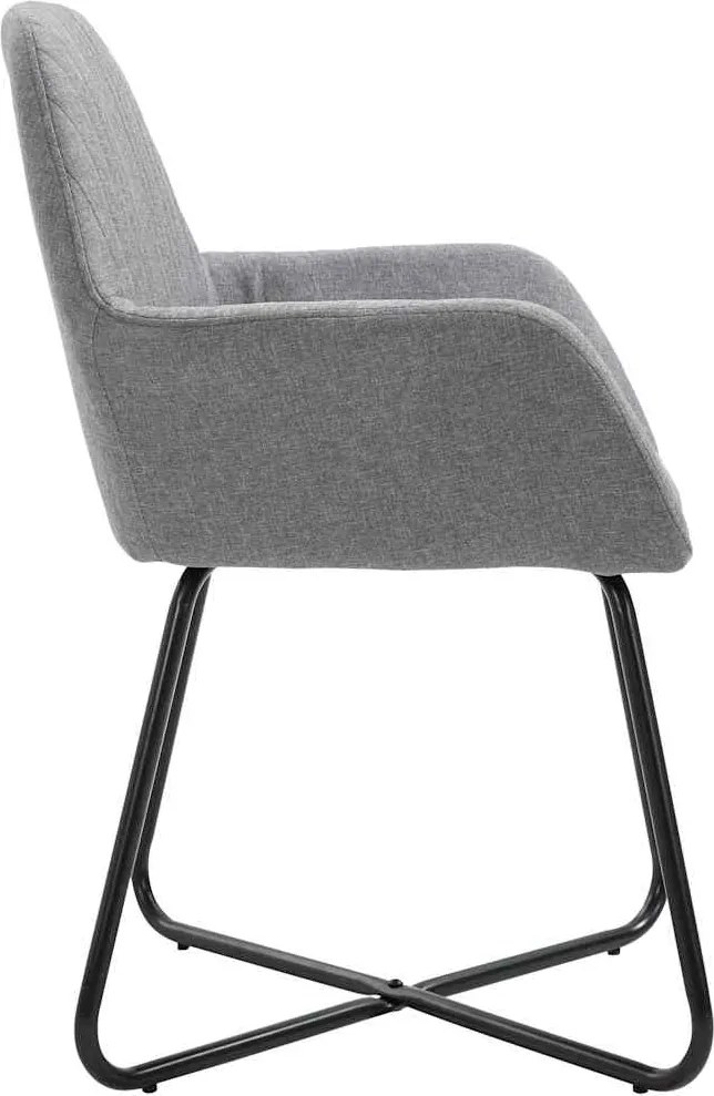 Jídelní židle 2 ks světle šedé textil 249807